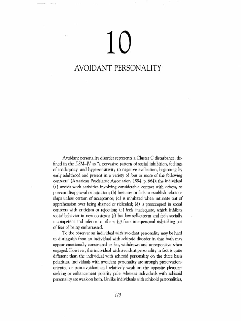 Avoidant Personality | PDF | Anxiety | Anxiety Disorder