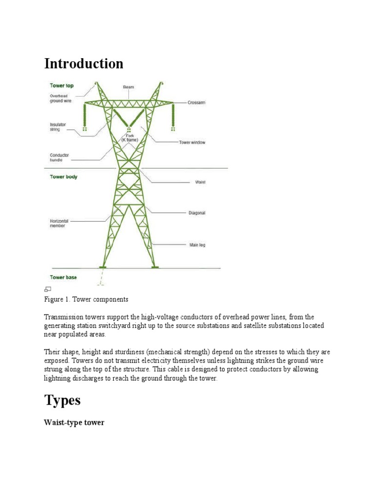 Transmission Tower | PDF | Electric Power Distribution | Electrical ...