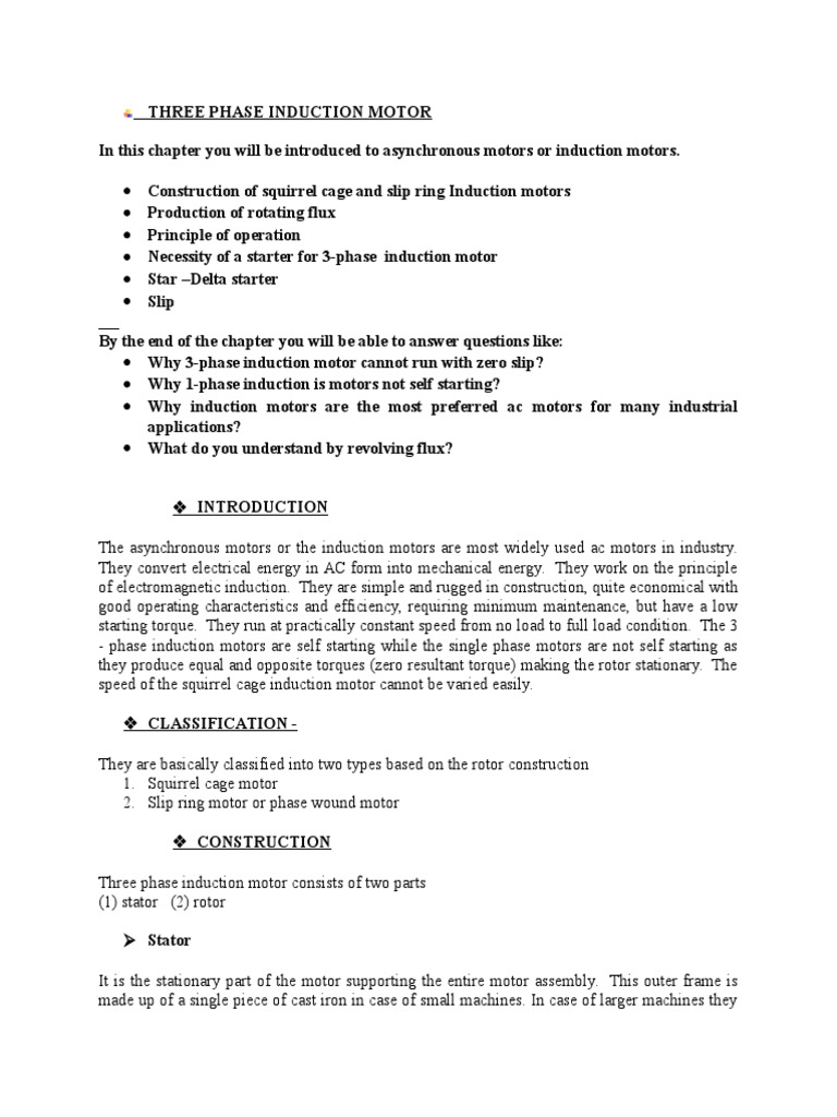 Three Phase Induction Motor A | PDF | Magnetic Devices | Rotating Machines