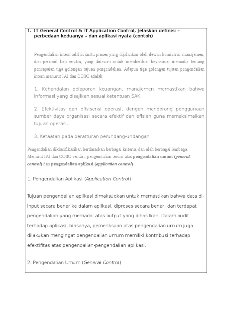 IT General Control | PDF