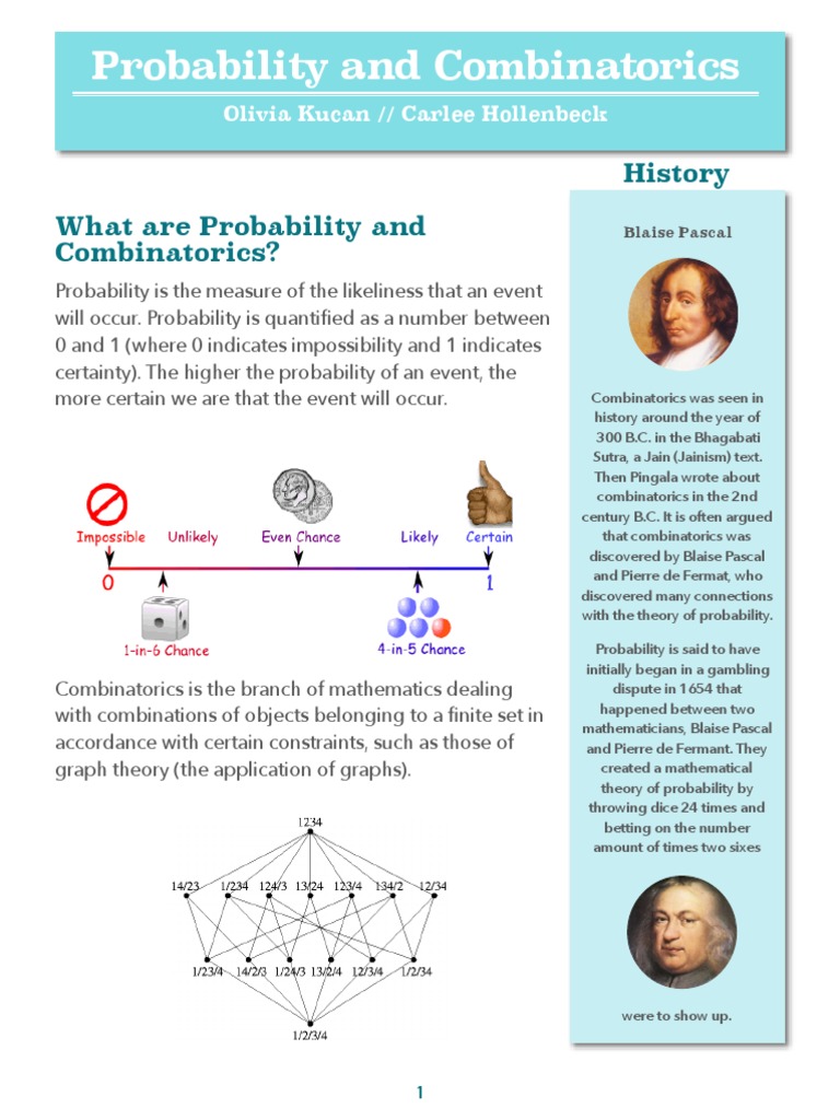 Intro to Probability & Combinatorics | PDF | Combinatorics | Probability Theory