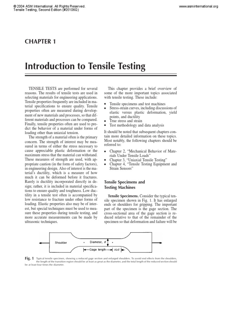 Tensile Testing Asm Standard | PDF | Strength Of Materials ...