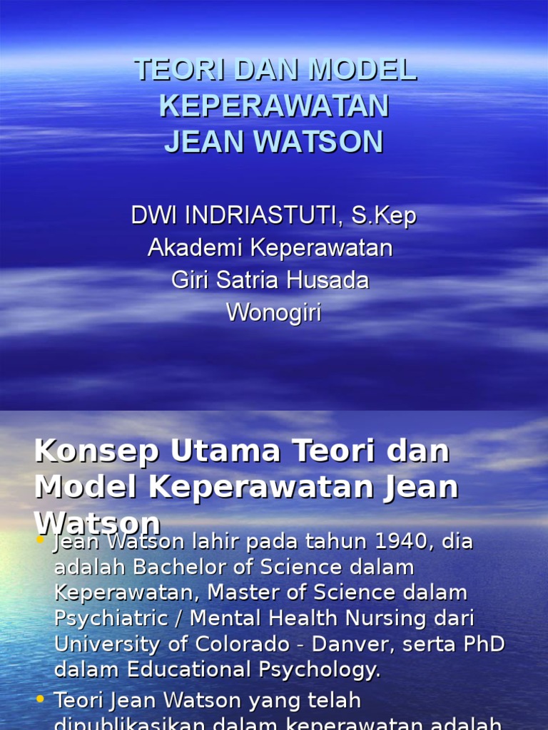 Teori Jean Watson | PDF