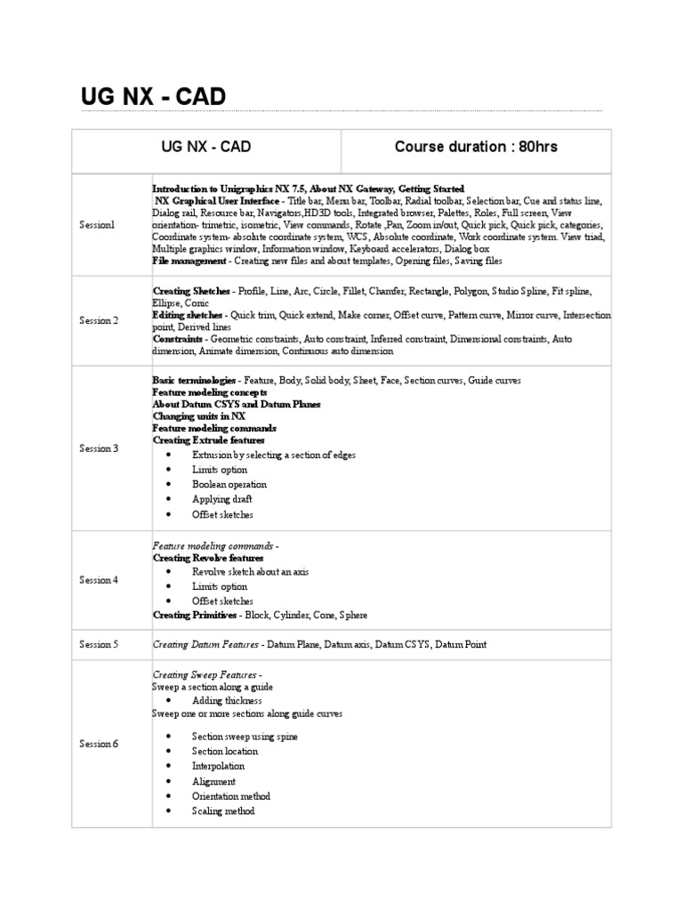 Ug NX | PDF | Technical Drawing | Geometry