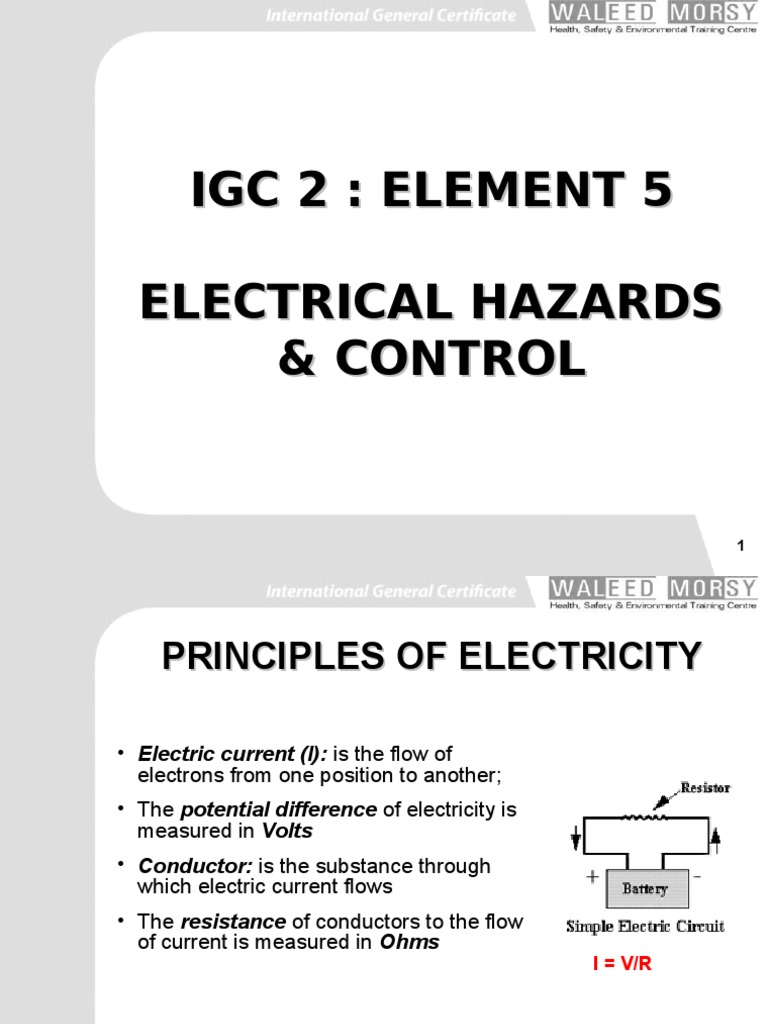 IGC2 Element 5 Electrical | PDF | Electric Shock | Insulator (Electricity)
