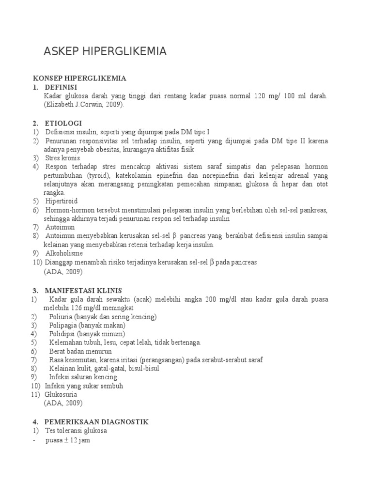 Askep Hiperglikemia | PDF