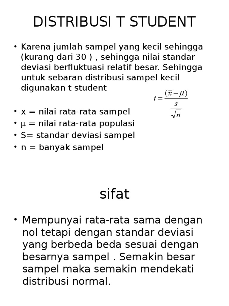 Distribusi T Student | PDF
