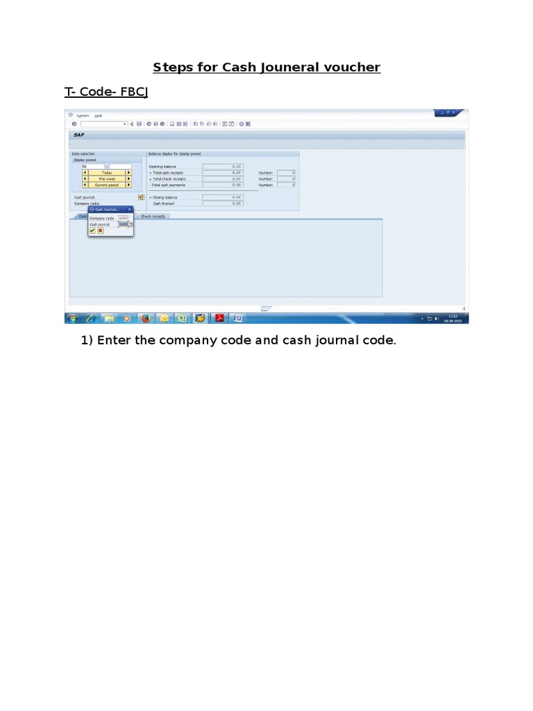 Cash Journal Voucher Steps Guide | PDF
