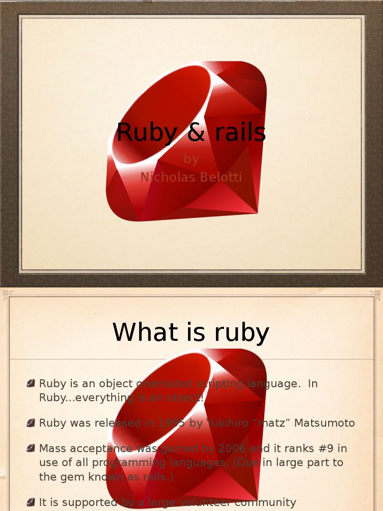 Rubyandrails Pdf Modelviewcontroller Ruby Programming Language