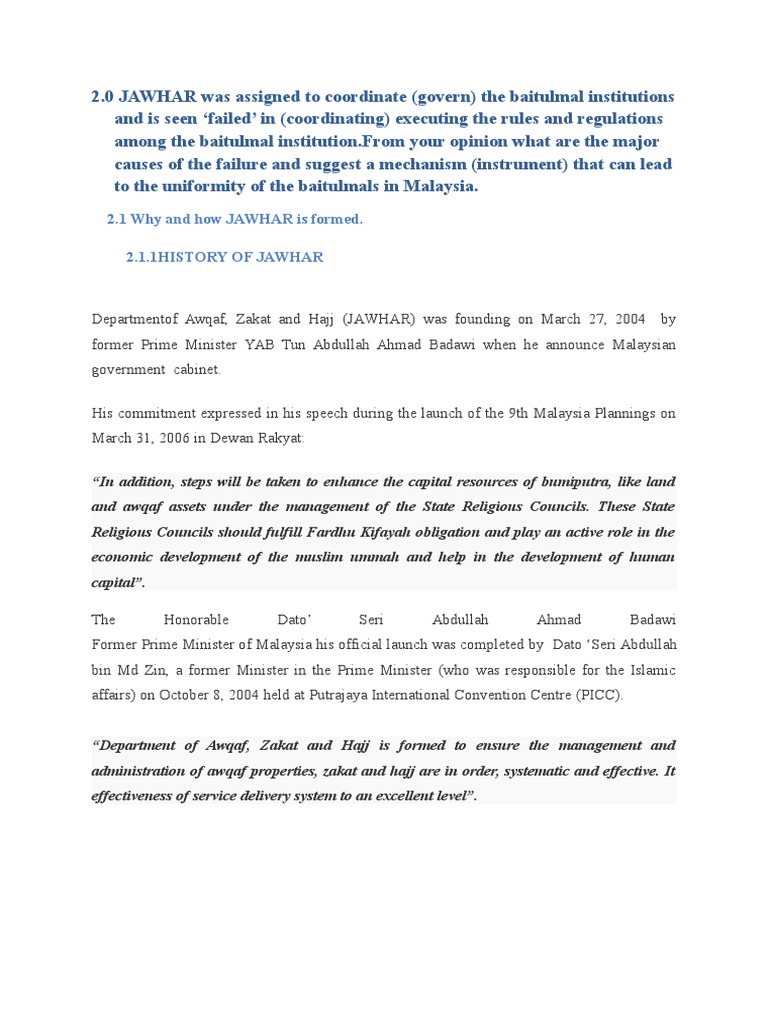 Baitulmal in Malaysia | PDF | Economic Development | E Government