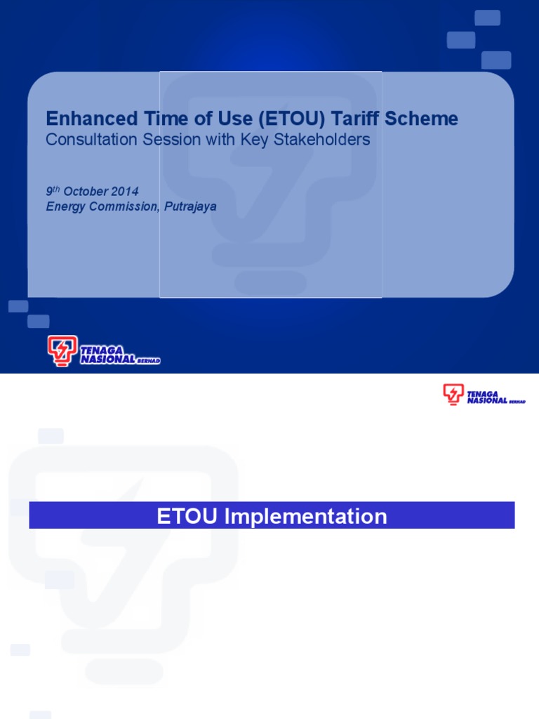 Analysis of the Enhanced Time of Use Tariff Scheme and its Potential ...