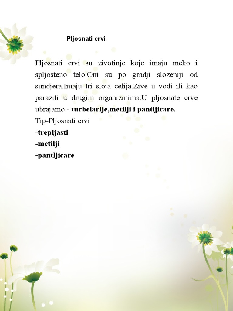 Pljosnati Crvi | PDF