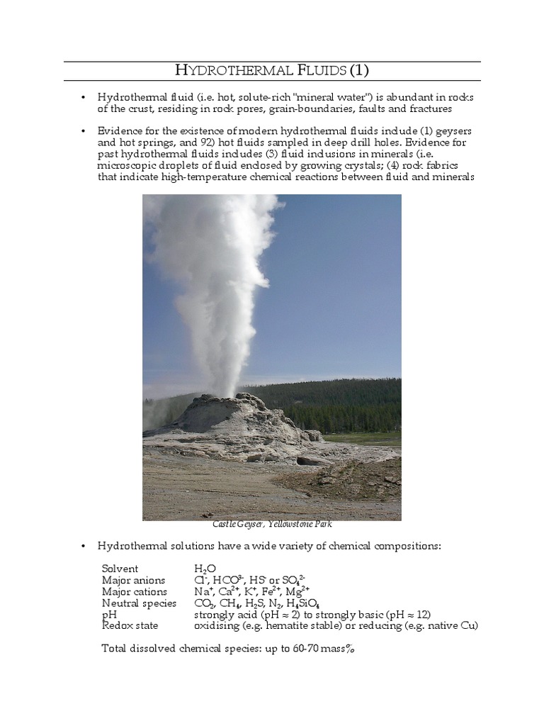 Hydrothermal Fluids | Minerals | Igneous Rock