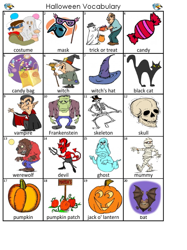 Halloween Vocabulary for Kids | PDF