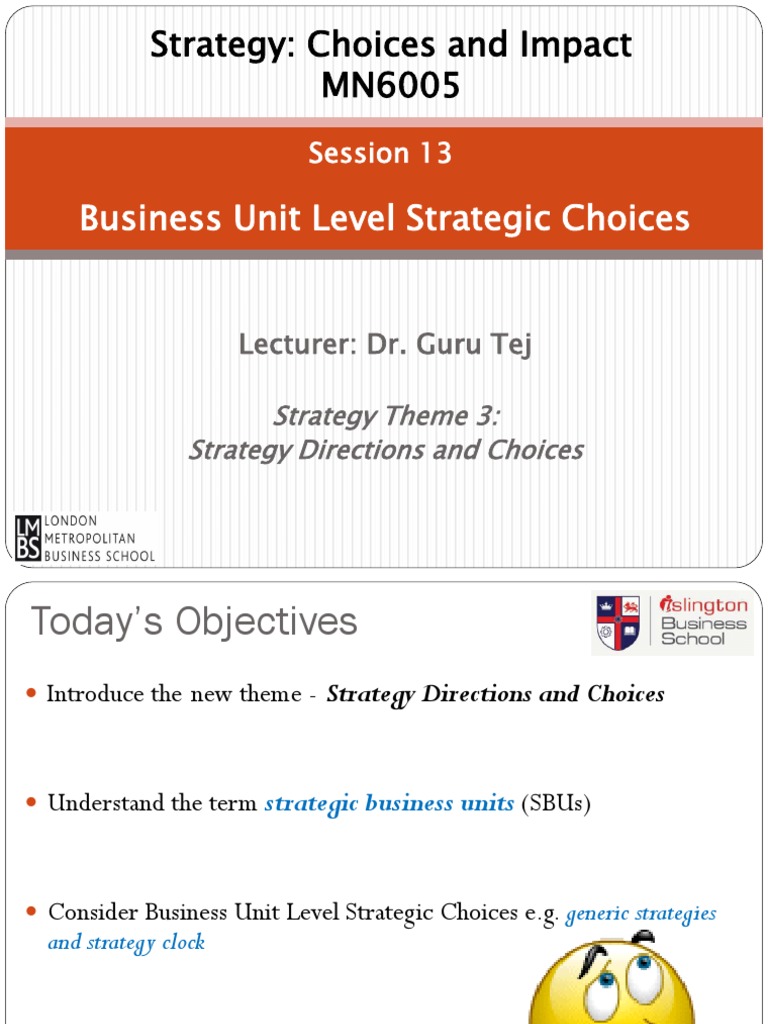 Week 13.2 - Business Unit Level Strategy | PDF | Competitive Advantage ...