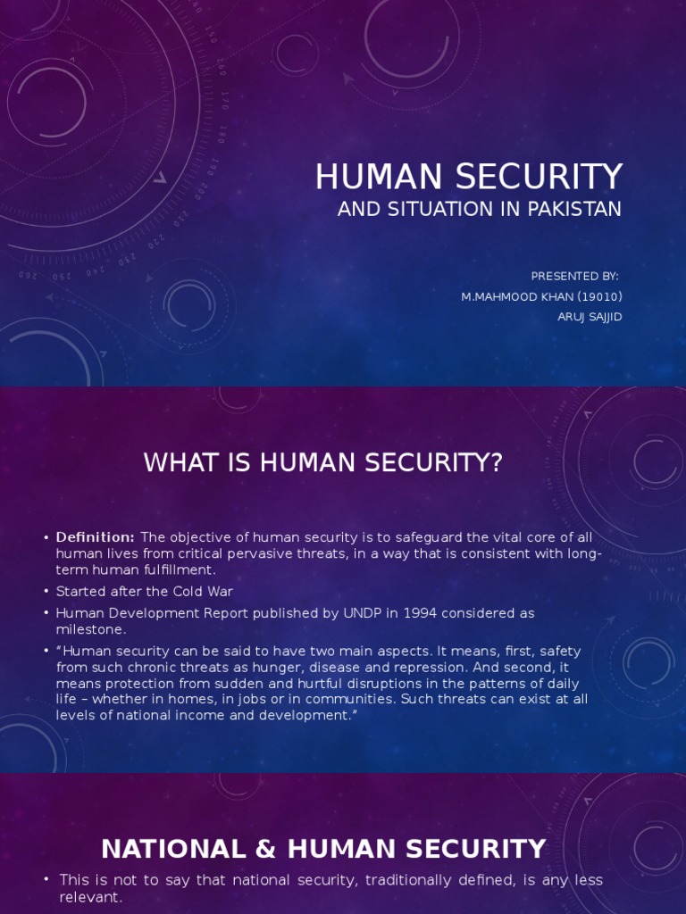 Human Security: Key Threats and Dimensions | PDF | Human Security | Non ...