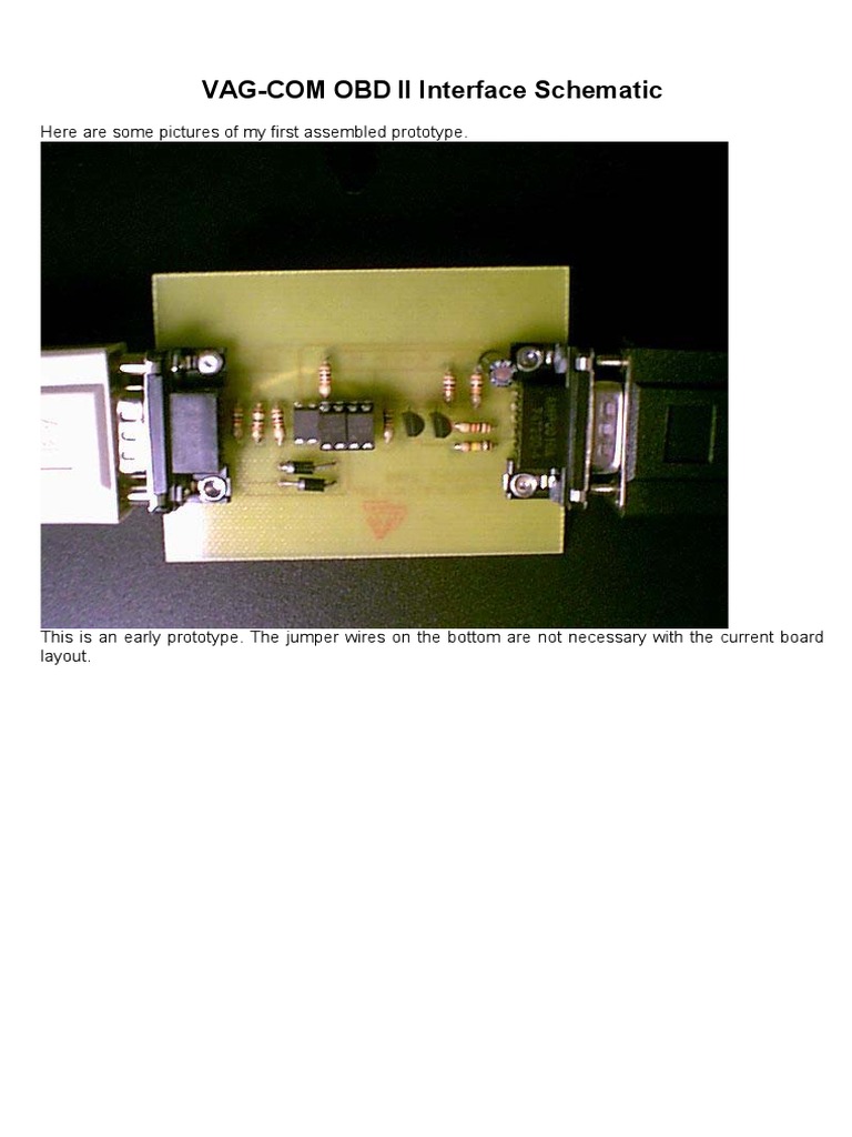 VAG-COM OBD II Interface Schematic | PDF | Design | Semiconductors