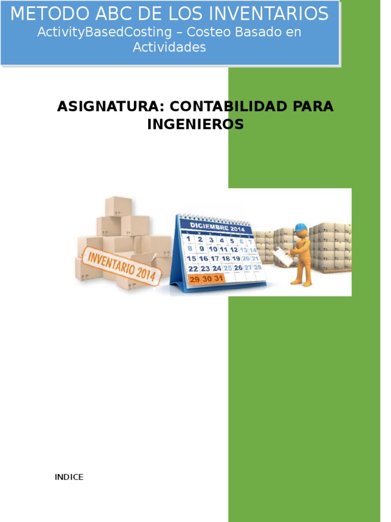 metodoABC DE INVENTARIOS | PDF | Inventario | Toma de decisiones