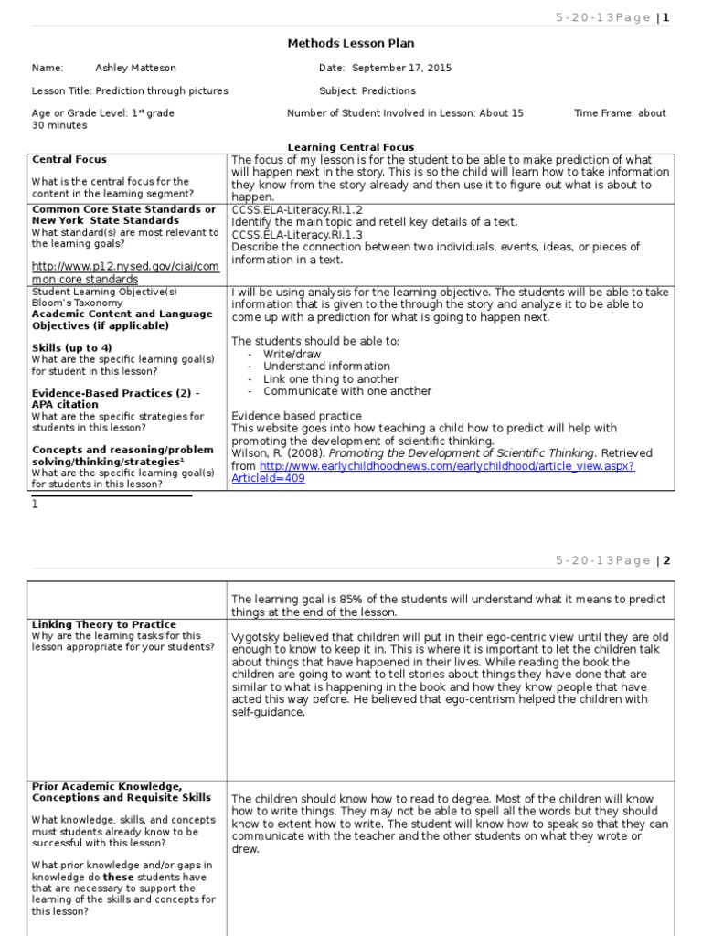 Edtpa Lesson Plan | PDF | Educational Assessment | Lesson Plan