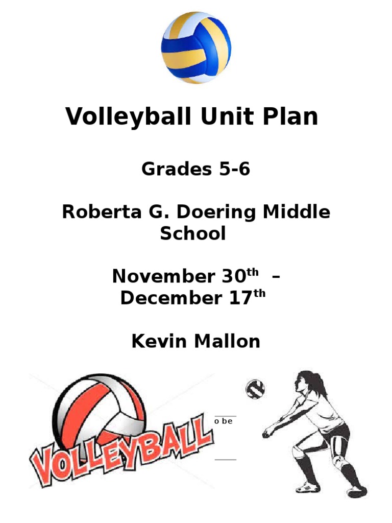 Volleyball Unit Plan Real | PDF | Volleyball | Cognition