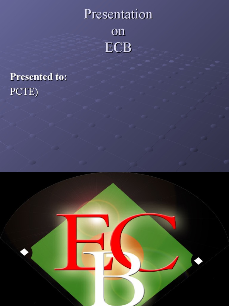 Presentation On ECB | PDF | Loans | European Central Bank