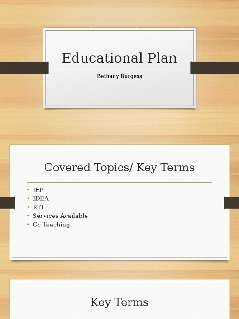 Educational Plan | PDF