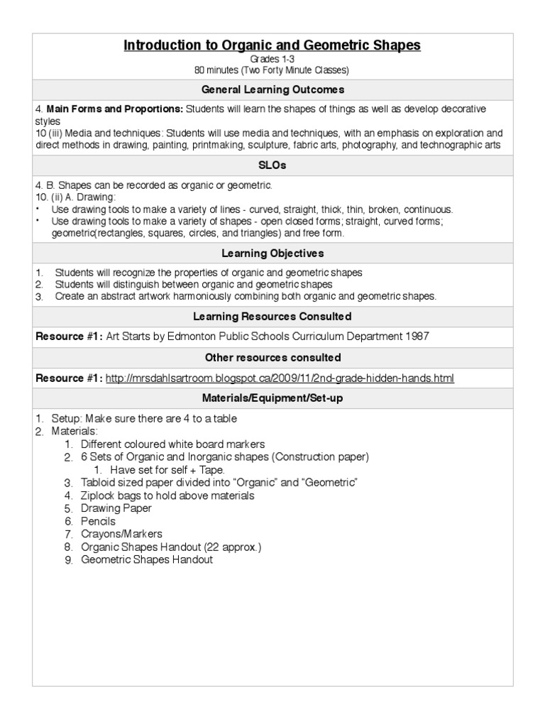 Organic and Geometric Shapes | PDF | Shape | Symmetry