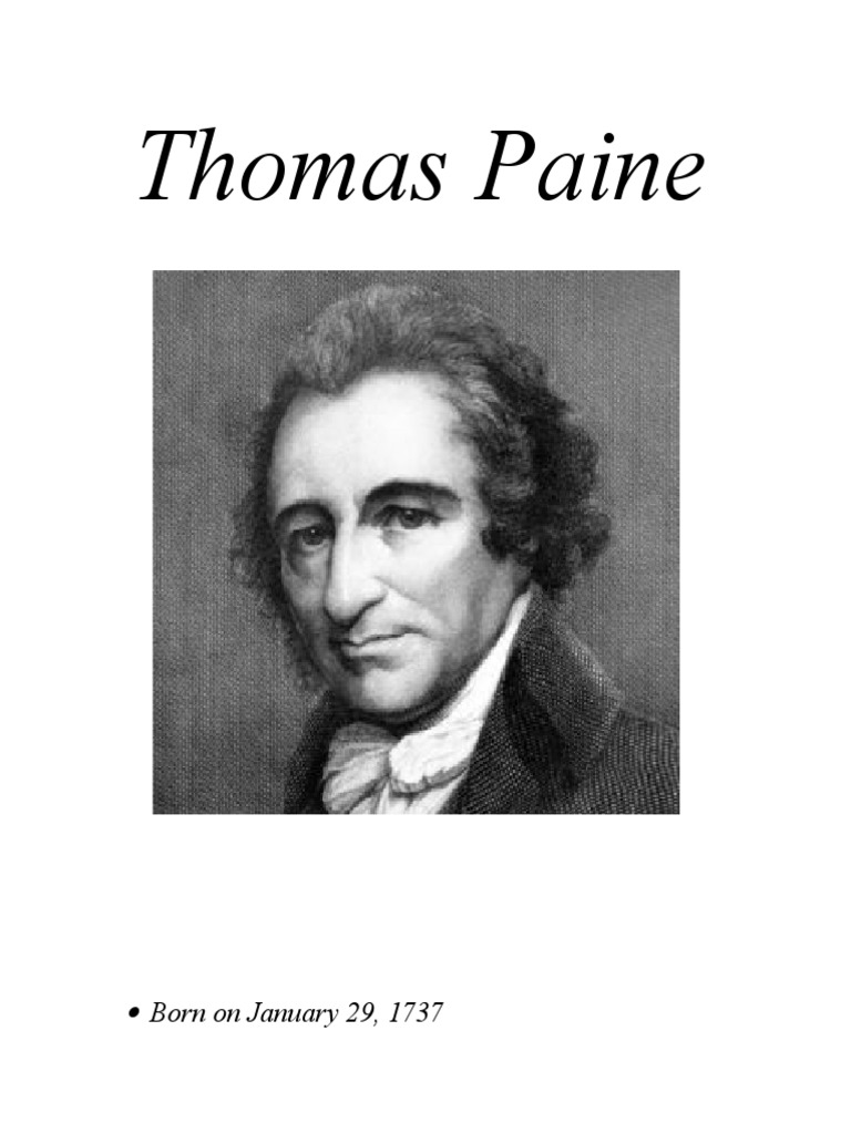 Thomas Paine: Revolutionary Writer | PDF