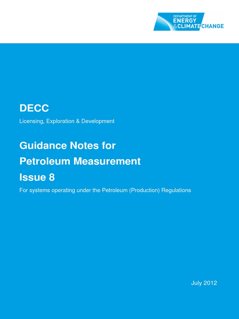 Oil and Gas Measurement Guideline | PDF | United Kingdom Corporation ...