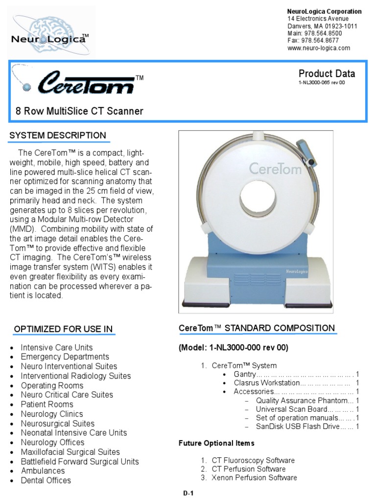 CereTom Brochure | Ct Scan | Image Scanner