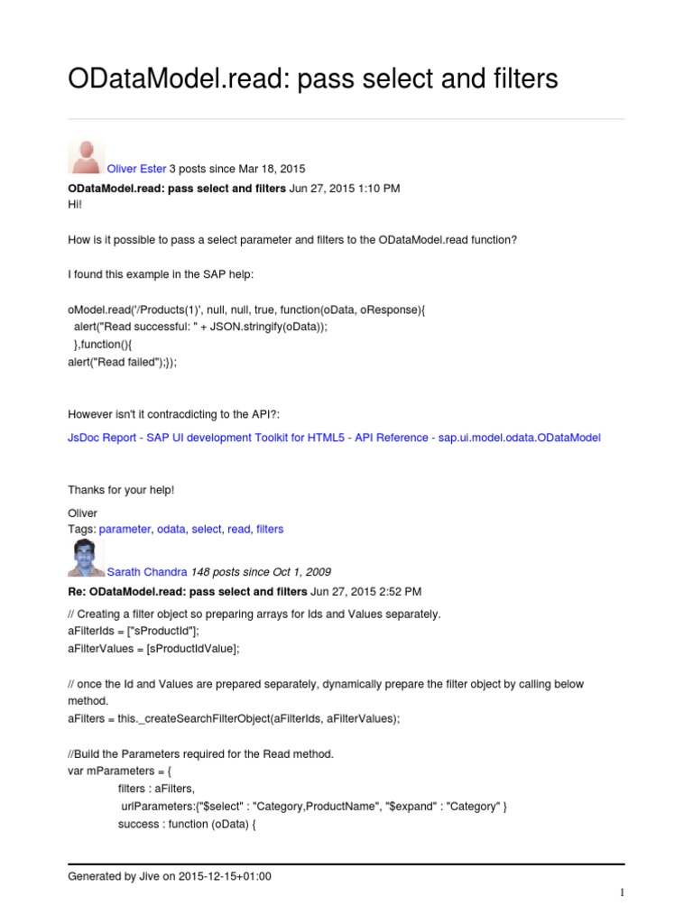 Sap Ui5 Filter With Expand Pdf Parameter Computer Programming Computer Programming 5248