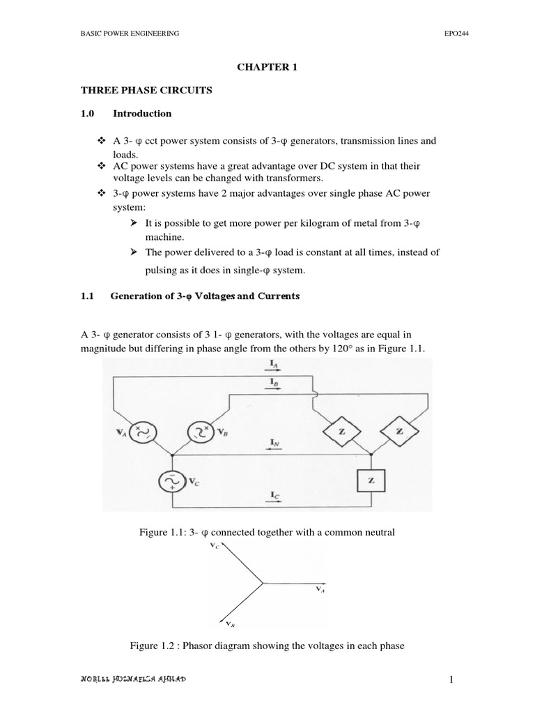 Understanding Three-Phase Circuits: Generator Configurations, Voltage ...