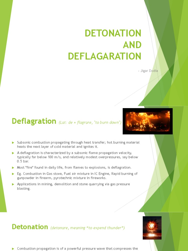 Detonation & Deflagration Difference (Basic) | Chemical Engineering ...