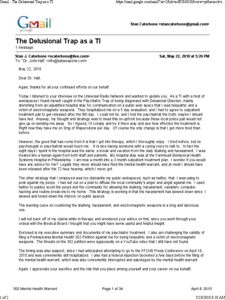 Lancaster City Police PA Mental Health 302 Petition of Stanley J ...