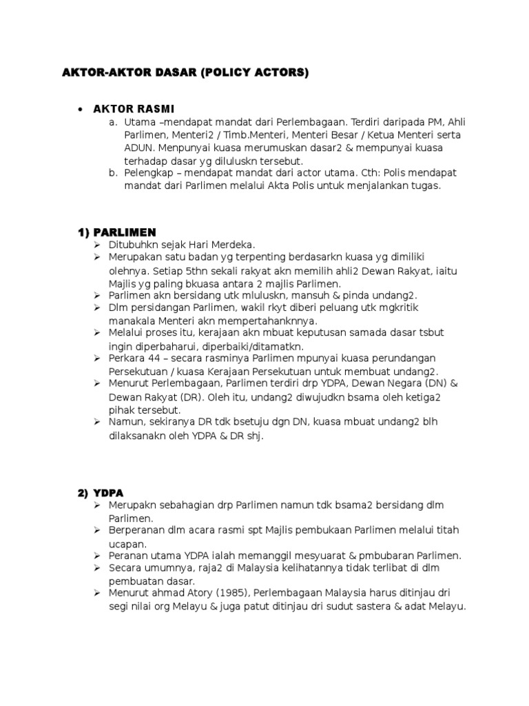 Aktor Rasmi | PDF