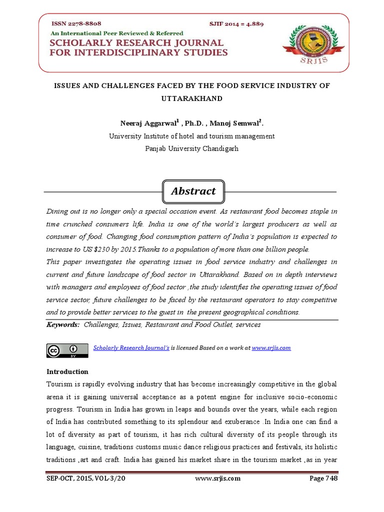 Challenges in Uttarakhand's Food Service | PDF | Menu | Tourism