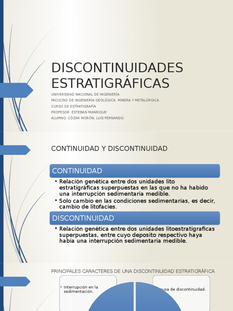 Discontinuidades Estratigráficas | PDF | Estrato | Ciencias de la Tierra
