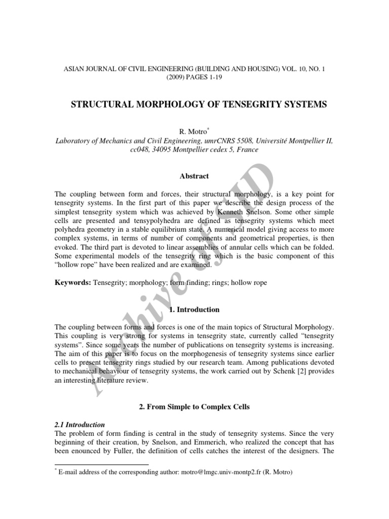 Tensegrity Systems: Structural Morphology | PDF | Geometry | Teaching ...