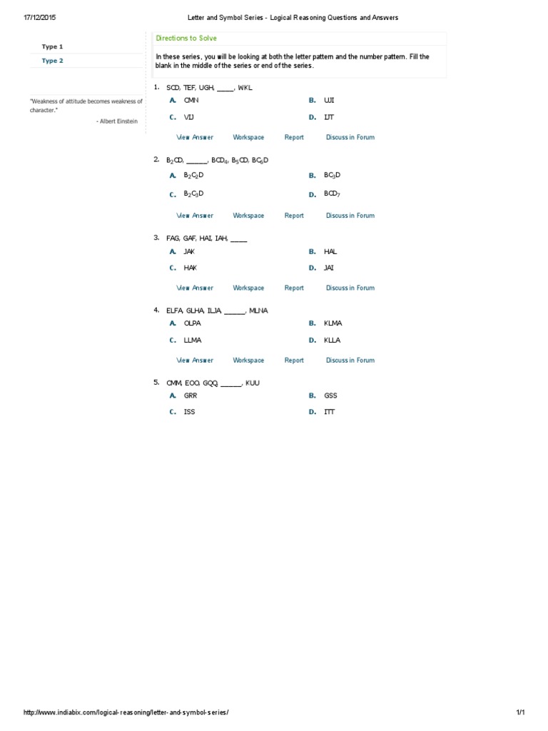 Letter and Symbol Series Questions | PDF