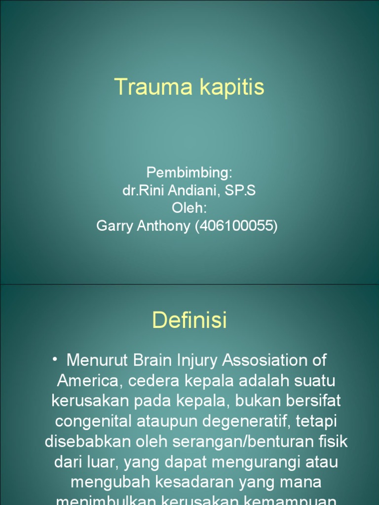 Trauma Capitis | PDF