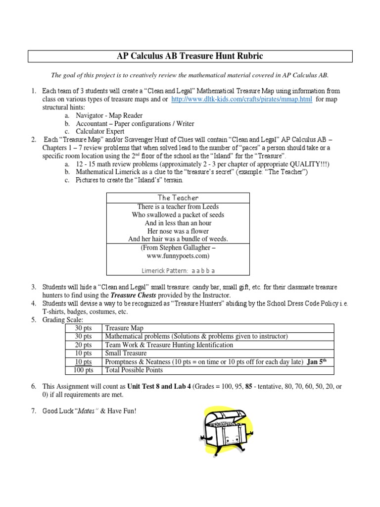 AP Calculus Treasure Hunt Guide | PDF | Home & Garden | Art
