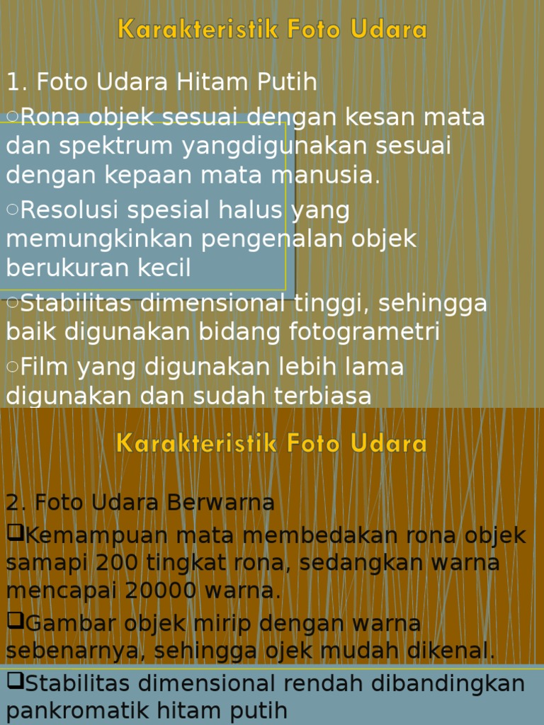 Karakteristik Foto Udara | PDF