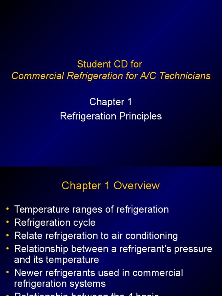 Chapter 01 - Refrigeration Principles.ppt | Air Conditioning | Refrigerator