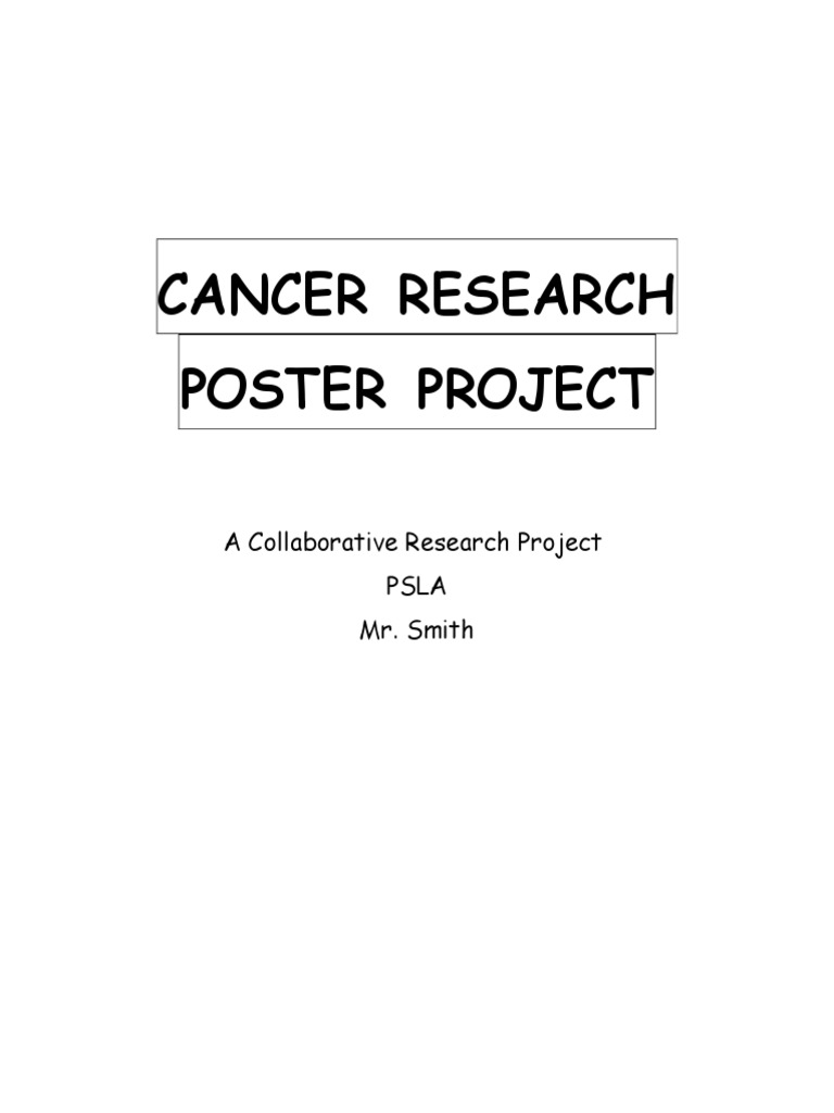 Cancer Research Poster Project Guide | PDF | Cigarette | Cancer