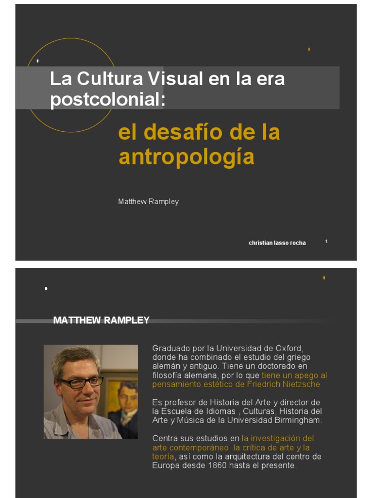 La Cultura Visual en La Era Postcolonial | PDF | Imagen | Antropología