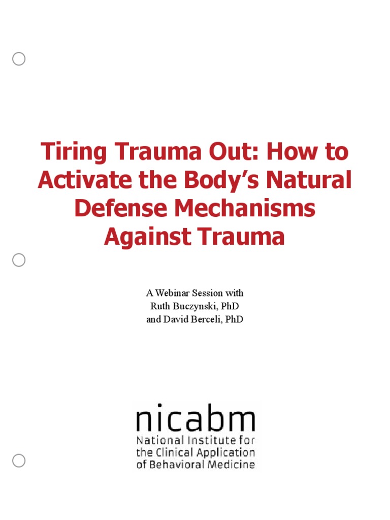 David Berceli Webinar Notes, Trauma Releasing Exercises Notes | PDF ...