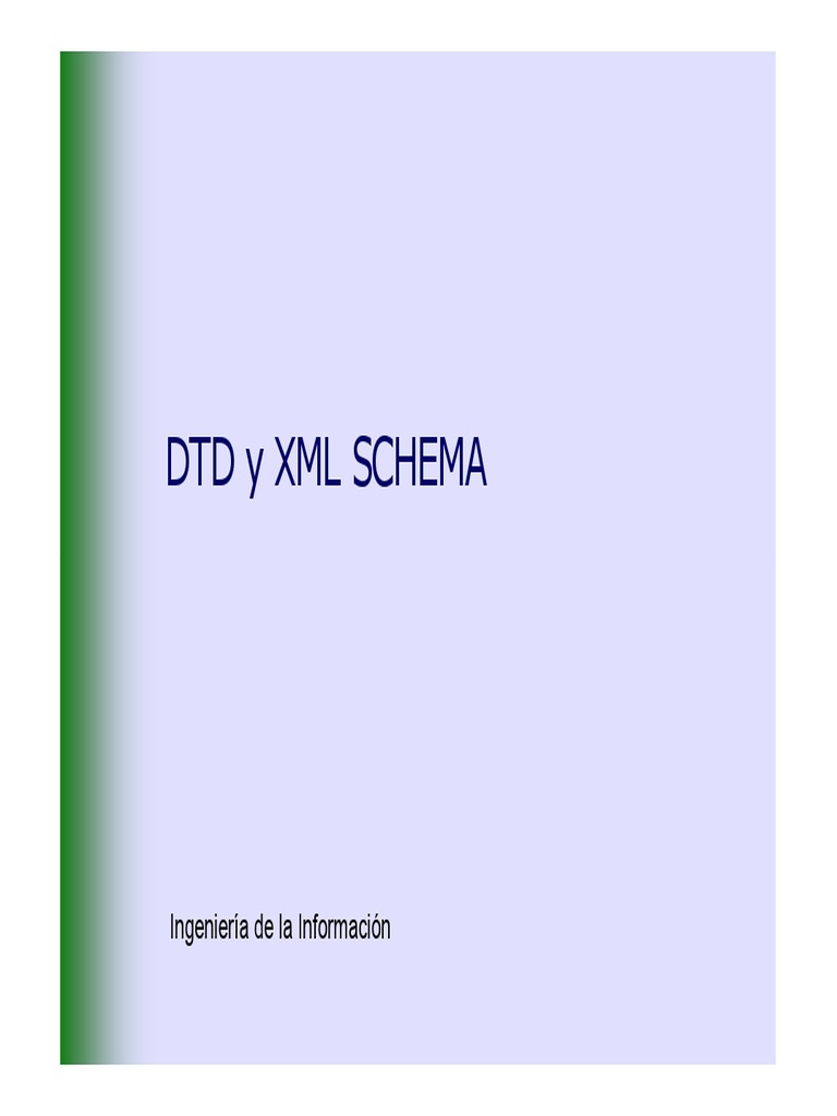 DTD Schema | PDF | Xml | Formatos de serialización de datos
