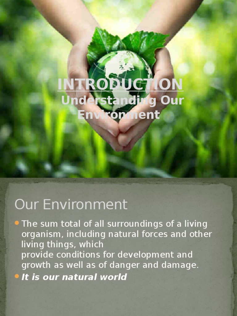 Understanding Our Environment | PDF | Environmentalism | Conservation ...