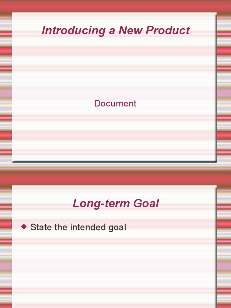 Introducing A New Product: Document | PDF