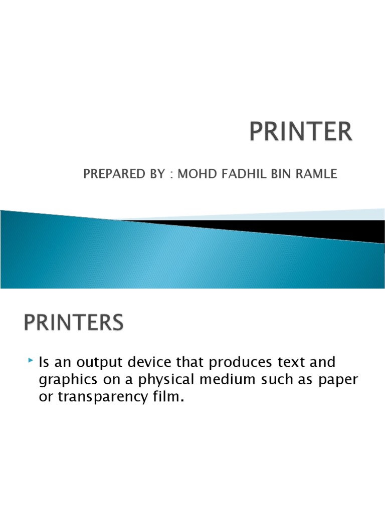 Prepared By: Mohd Fadhil Bin Ramle | PDF | Printer (Computing) | Office Work